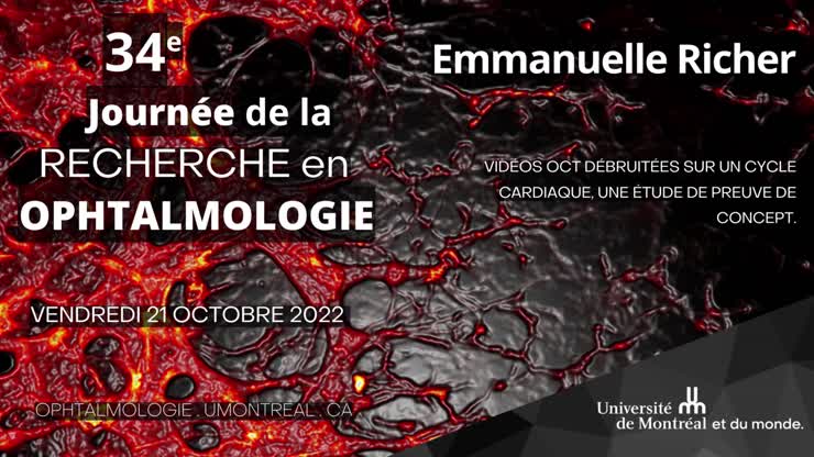 Journée de la recherche 2022 - Présentation de Emmanuelle Richer MD