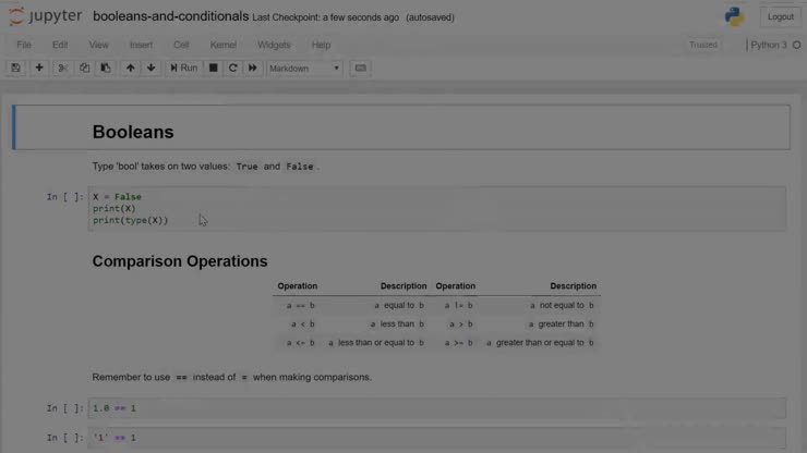 M1.W3.8 Booleans and Conditionals