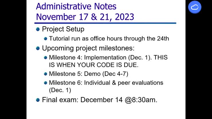 SWNG 122 - CPSC 304 101 - 2023W1 - Live on 11/21/2023 (Tue)
