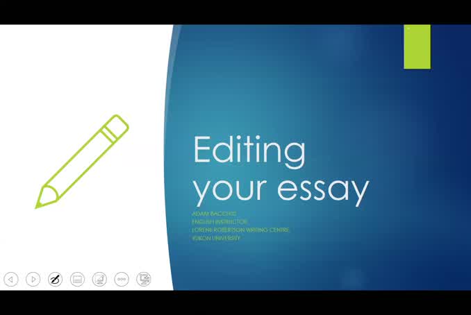 Editing Your Essay, Part 1: Overview and Editing for Content