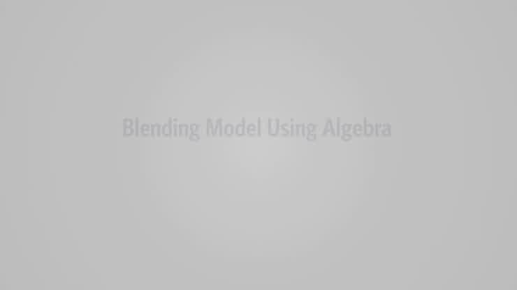 Video 16 - What is special about a blending model?