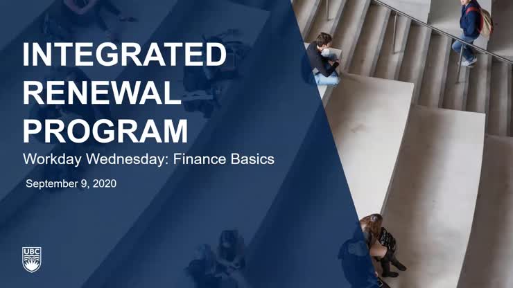 09-09-2020 UBCO Workday Wednesday - Finance Basics