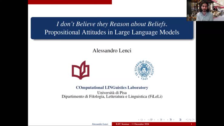 Alessandro Lenci - I don’t Believe they Reason about Beliefs ...