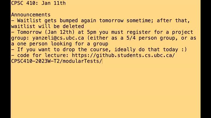 LSK 201 - CPSC 410 201 - 2023W2 on 2024-01-11 (Thu)