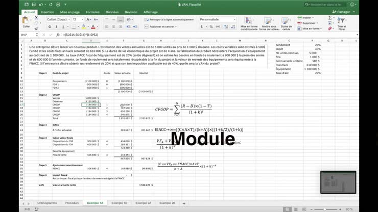 Prés. excel module 2 2BFI307