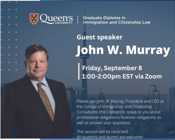 CICC Guest Speaker John W. Murray