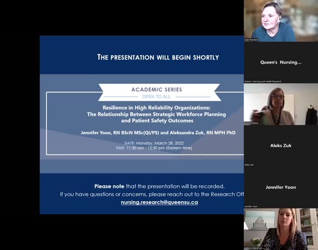 Jennifer Yoon and Dr. Aleksandra Zuk - Queen's School of Nursing ...