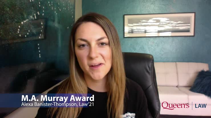 M.A. Murray Award: Alexa Banister Thompson