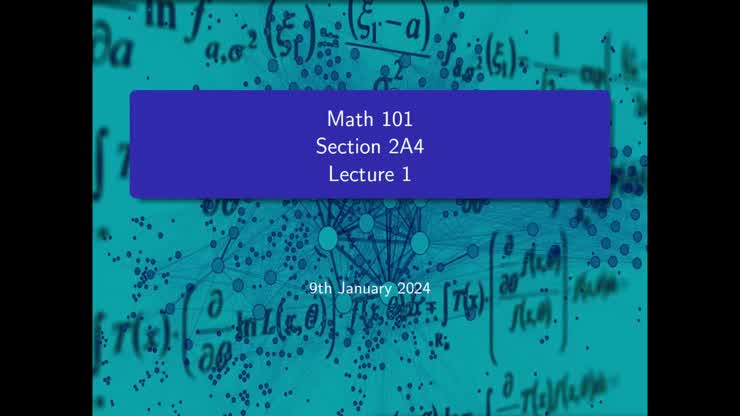 ESB 1013 - Math 101 2A4 - 2023W2 - Live on 1/9/2024 (Tue)