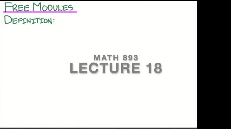 Free Modules and Vector Spaces