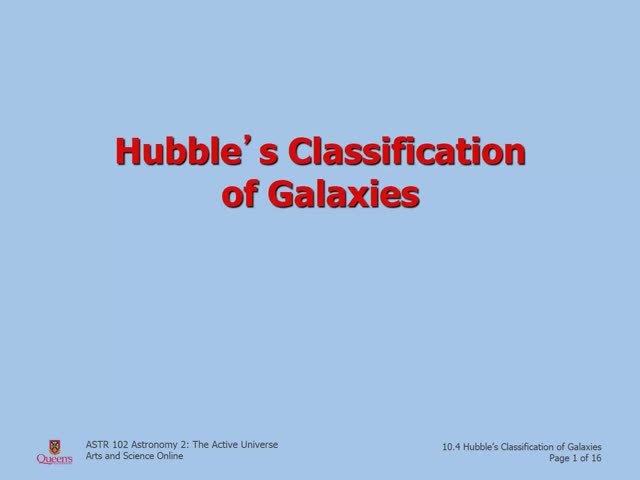 10.4 Hubble’s Classification of Galaxies