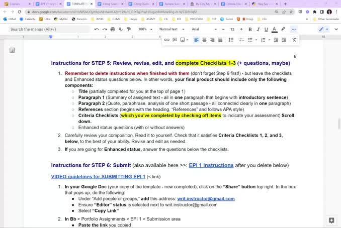 Video Guidelines for STEP 5