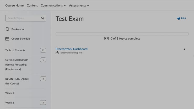 Starting Your Exam in Proctortrack - With File Submission