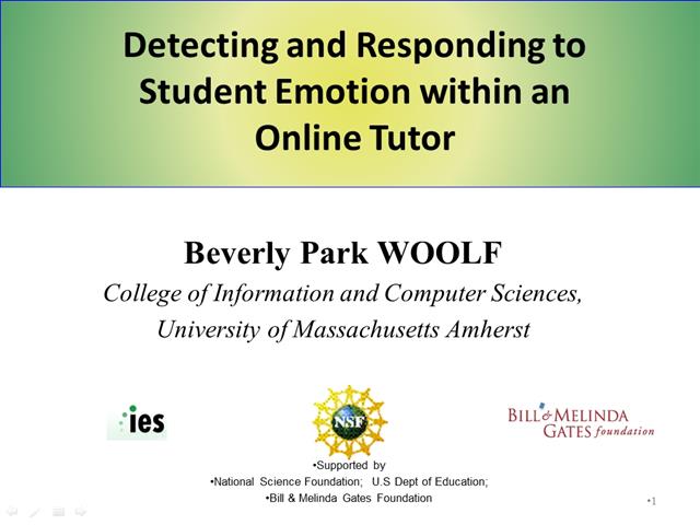 2016-07-01 - Beverly Woolf – Detecting and Responding to Student ...