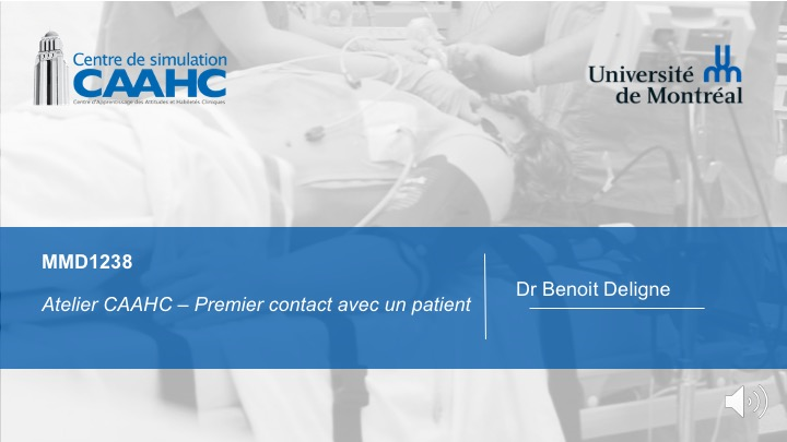 2022-23 - IMC Anamnèse - Premier contact avec un patient