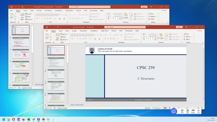 FSC 1005 - CPSC 259 101 - 2023W1 on 9/22/2023 (Fri)