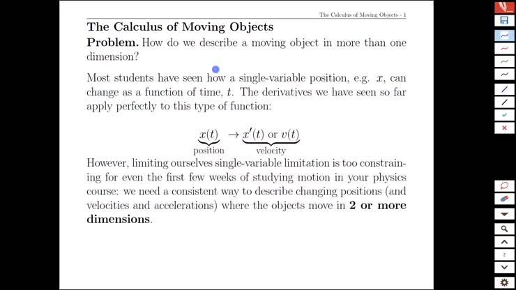 Topic 2-01 The Calculus of Moving Objects
