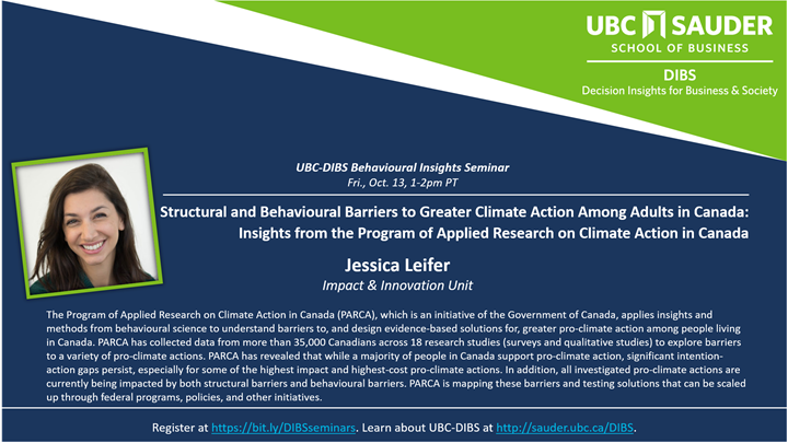 UBC-DIBS Seminar Series f. Jessica Leifer (PARCA)