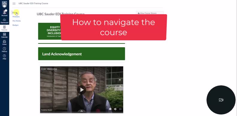 EDI course navigation