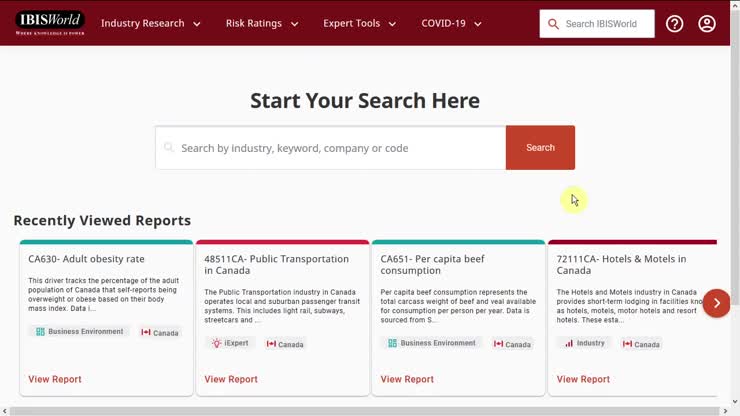 IBISWorld : repérer un rapport d'industrie