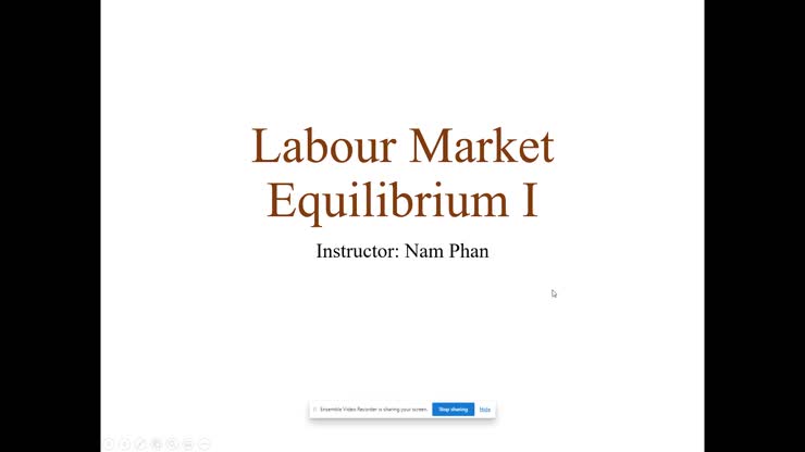 Labour Market Equilibrium I: part 1