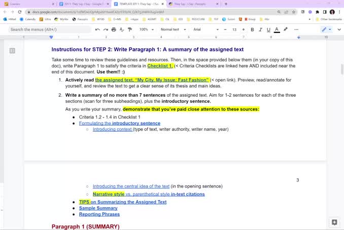 Video Guidelines for STEP 2 (Paragraph 1)