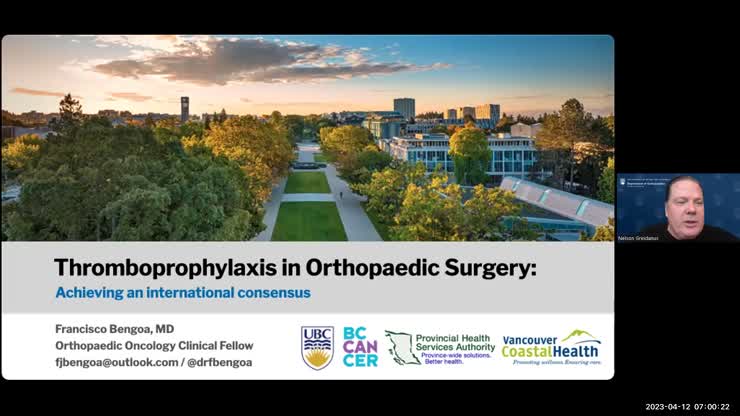 Thromboprophylaxis in Orthopaedic Surgery: Achieving an international ...