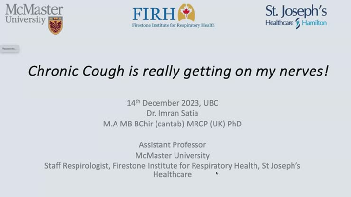 December 14, 2023 - Dr. Imran Satia