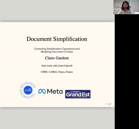 Claire Gardent - Simplifying Documents: Planning helps and Context ...