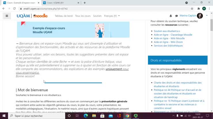 Utilisation du gabarit exemple