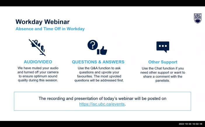 20221022 Workday Webinar - Understanding Absence and Time Off