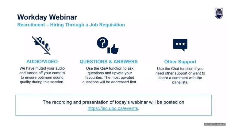 20220721 Workday Webinar - Hiring via Job Posting