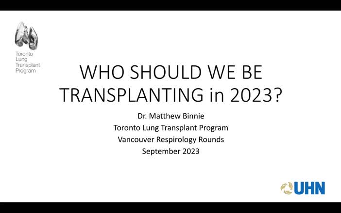 September 14, 2023 - Dr. Matthew Binnie